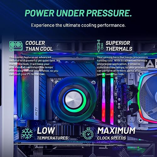Skytech Gaming Azure PC Desktop β AMD Ryzen 9 7900X3D 4.4 GHz, NVIDIA RTX 4080, 1TB NVME Gen4 SSD, 32GB DDR5 RAM RGB, 1000W Gold PCIE 5.0 PSU, 360mm AIO, 11AC Wi-Fi, Windows 11 Home 64-bit,White