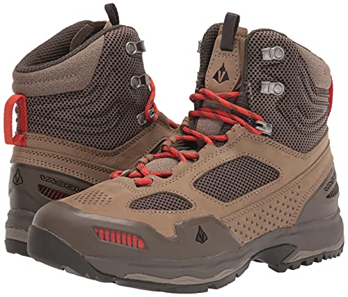 Vasque Women's Breeze at Mid Hiking Shoe, Brindle/Red Clay, 7.5 Wide