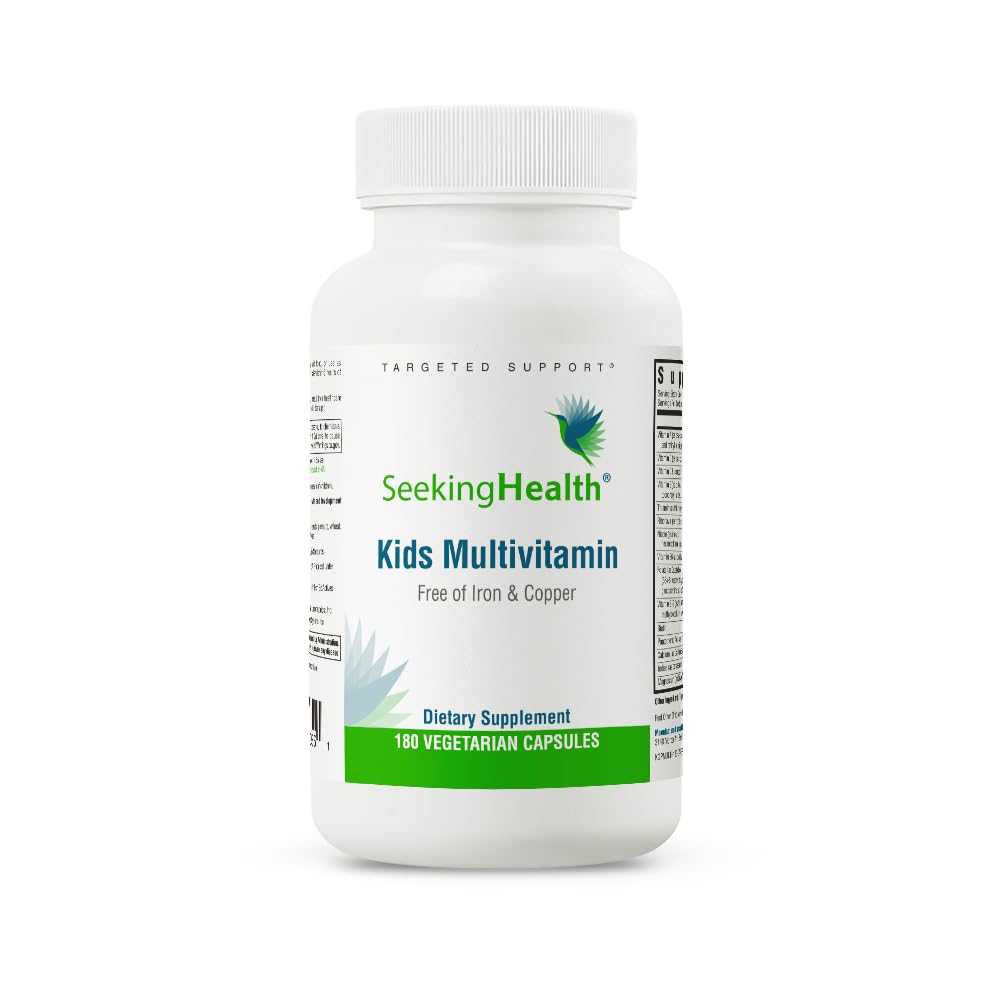 Seeking Health Kids Multivitamin - Supplement Formula with Methylfolate & Methyl B12 - Supports Brain Health & Genetic Expression - Formula Free from Copper & Iron - 180 Capsules