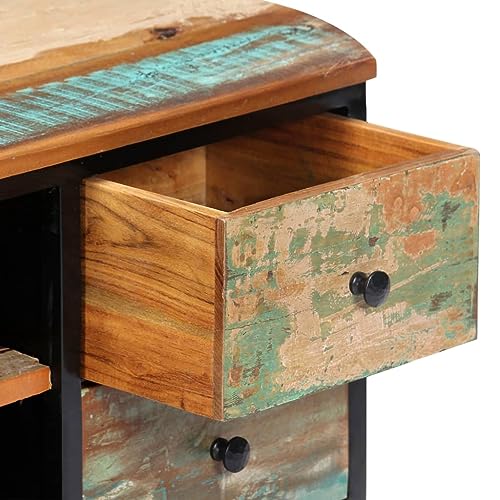 THYUOVAI TV Cabinet,Sideboard Lowboard Media Console Cabinet HiFi Cabinet Tv Table Suitable for Living Room,Bedroom,Closet,Hallway,Foyer,Office 47.2"x11.8"x17.7" Solid Reclaimed Wood