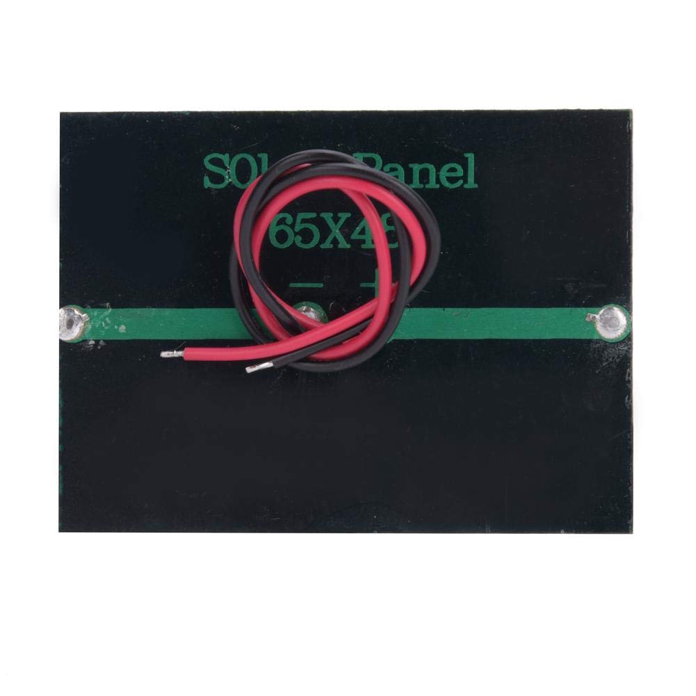 Solar Panel, 4Pcs 3V 0.3W Polycrystalline Silicon DIY Safety Solar Power Charging Panel with Cable, Intelligent Stabilized Voltage Control, 65x48mm