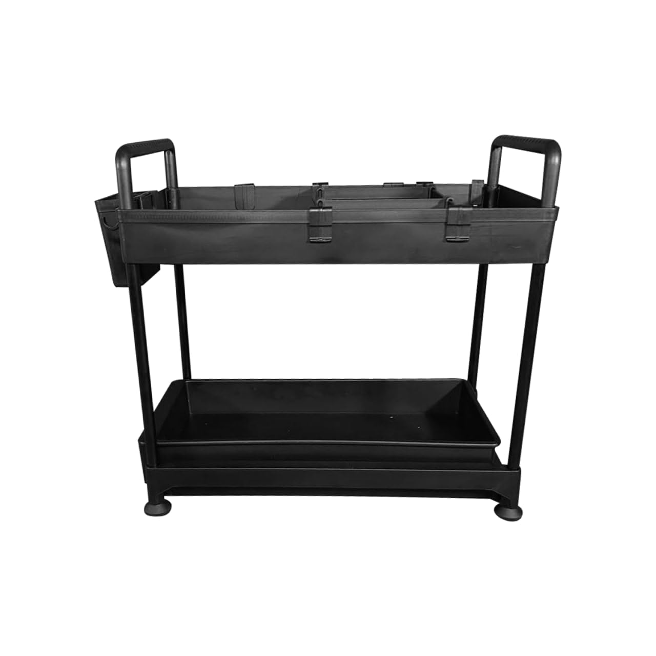 Volonko Under Sink Organizer, Pull-out Large Capacity Under Bathroom and Kitchen Cabinet Storage Drawer Organizer with Hooks, Multi-purpose Under Sink Shelf Organizer