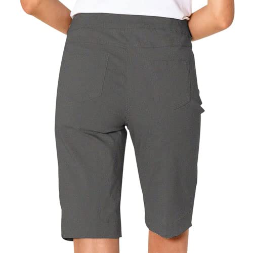 SLIM-SATION Women's Standard Shorts, Charcoal, 10