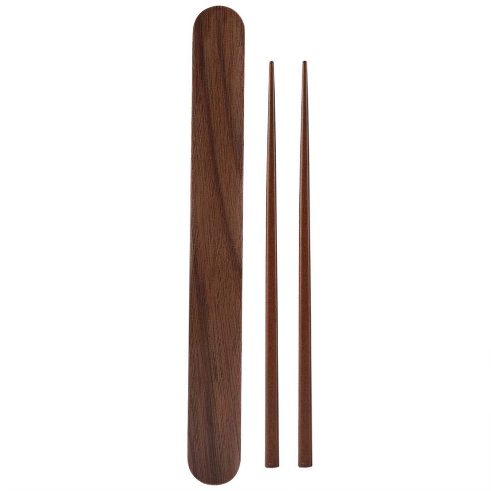 Wooden Chopsticks Set, Wooden Reusable Chopsticks Set with Chopsticks Case Easy to Carry Eco-friendly