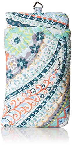 Vera Bradley Women's Cotton Double Glasses Case, Citrus Paisley - Recycled Cotton, One Size