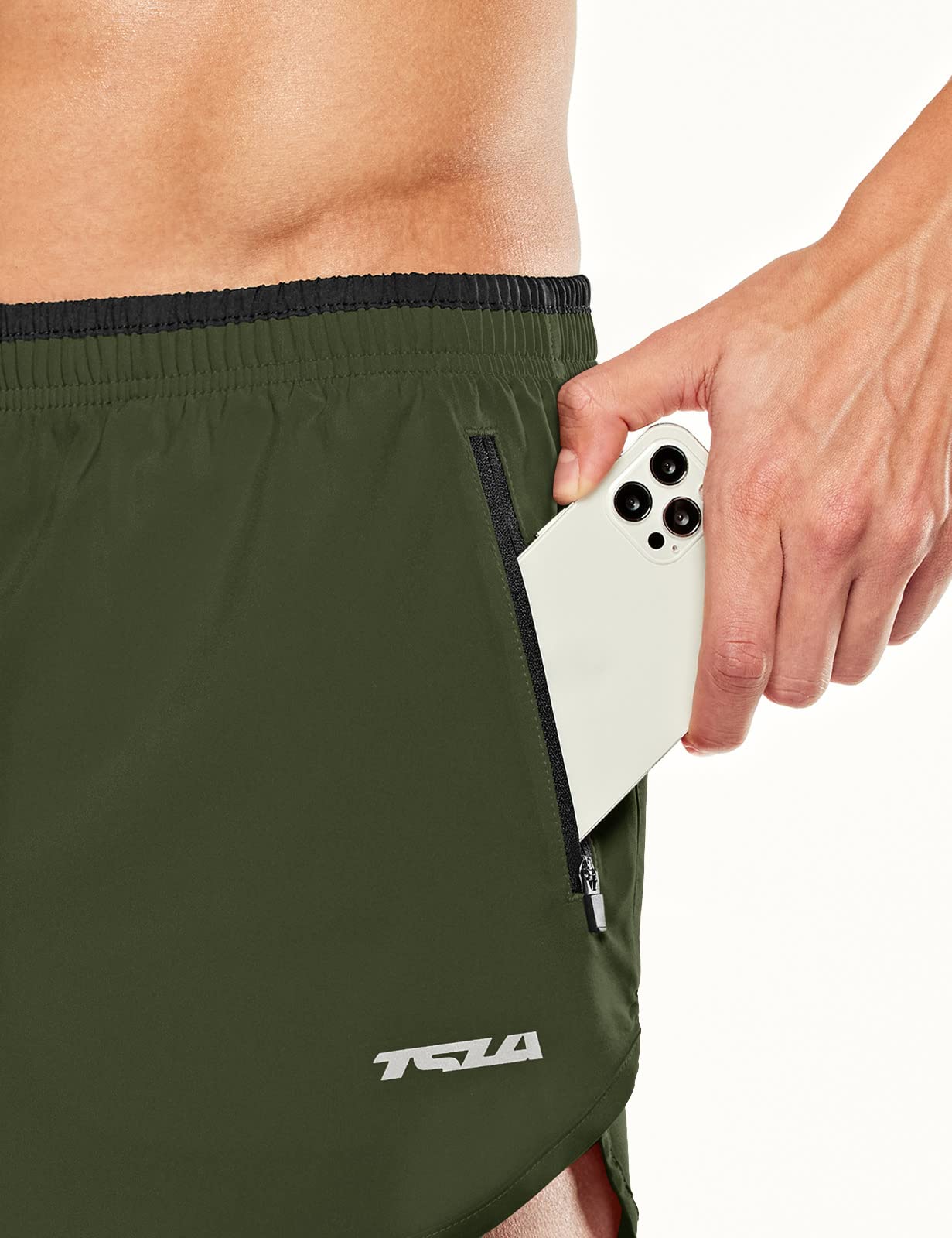 TSLA Men's Active Running Shorts, 3 Inch Quick Dry Mesh Jogging Workout Shorts, Gym Athletic Marathon Shorts, 2.5 Inch Marathon Short Black, Small