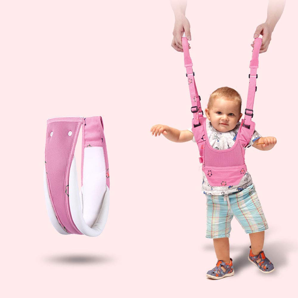 VOOADA Removable Baby Walker Assistant Toddler Leash Kids Walking Baby Belt Child Safety Harness Leash Infant Baby Moon Walk Belt (Red)