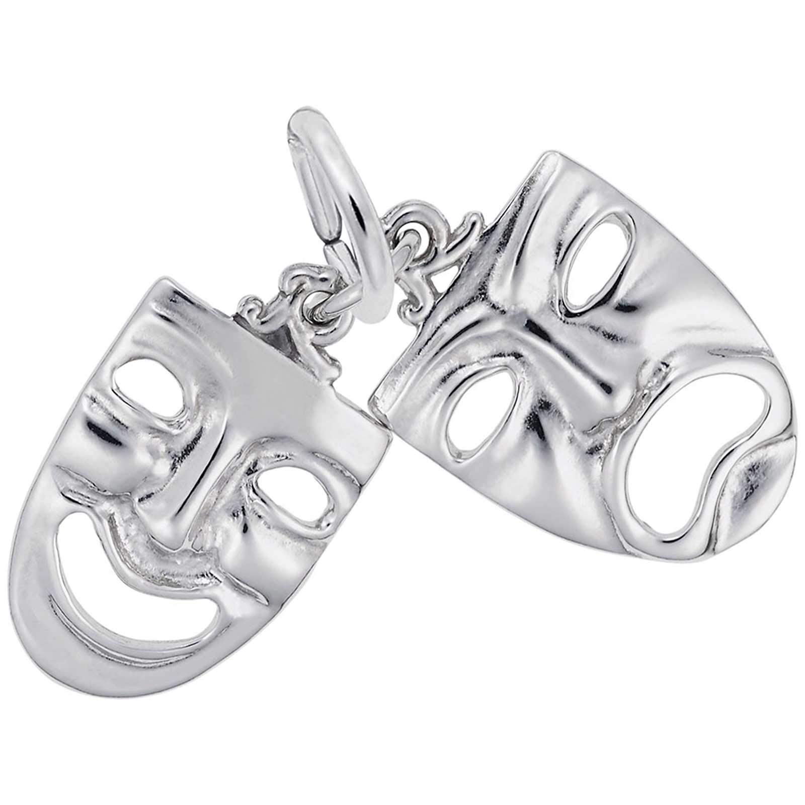 Rembrandt Charms Comedy & Tragedy Charm, Sterling Silver