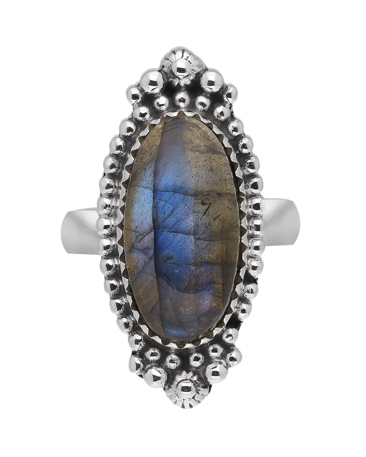 YoTreasure Labradorite Bold Ring Solid 925 Sterling Silver Gemstone Jewelry (8)