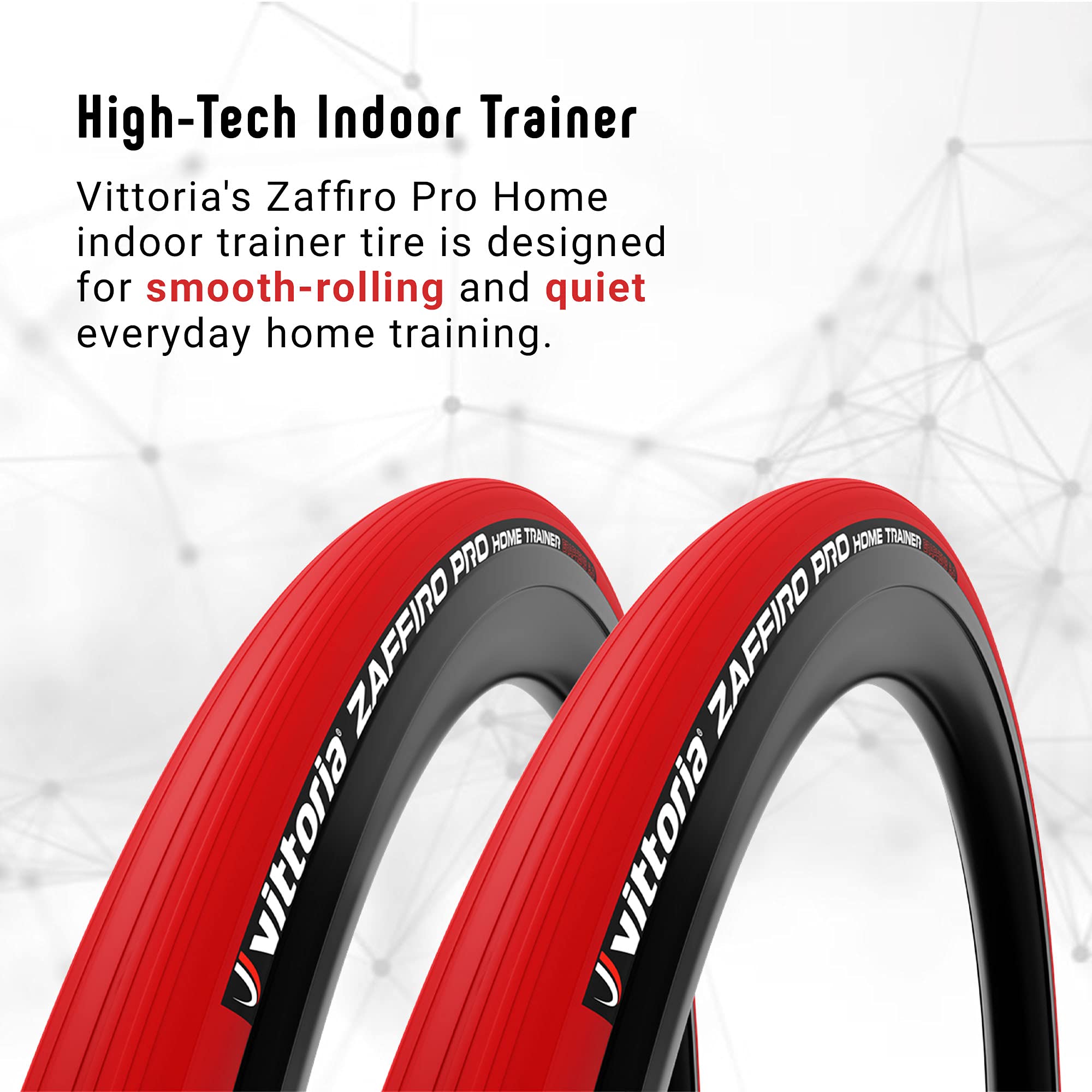 Vittoria Zaffiro Pro Home Trainer Tire - Indoor Bike Trainer Tire - Foldable Training Bicycle Tire (29x1.35, Red)