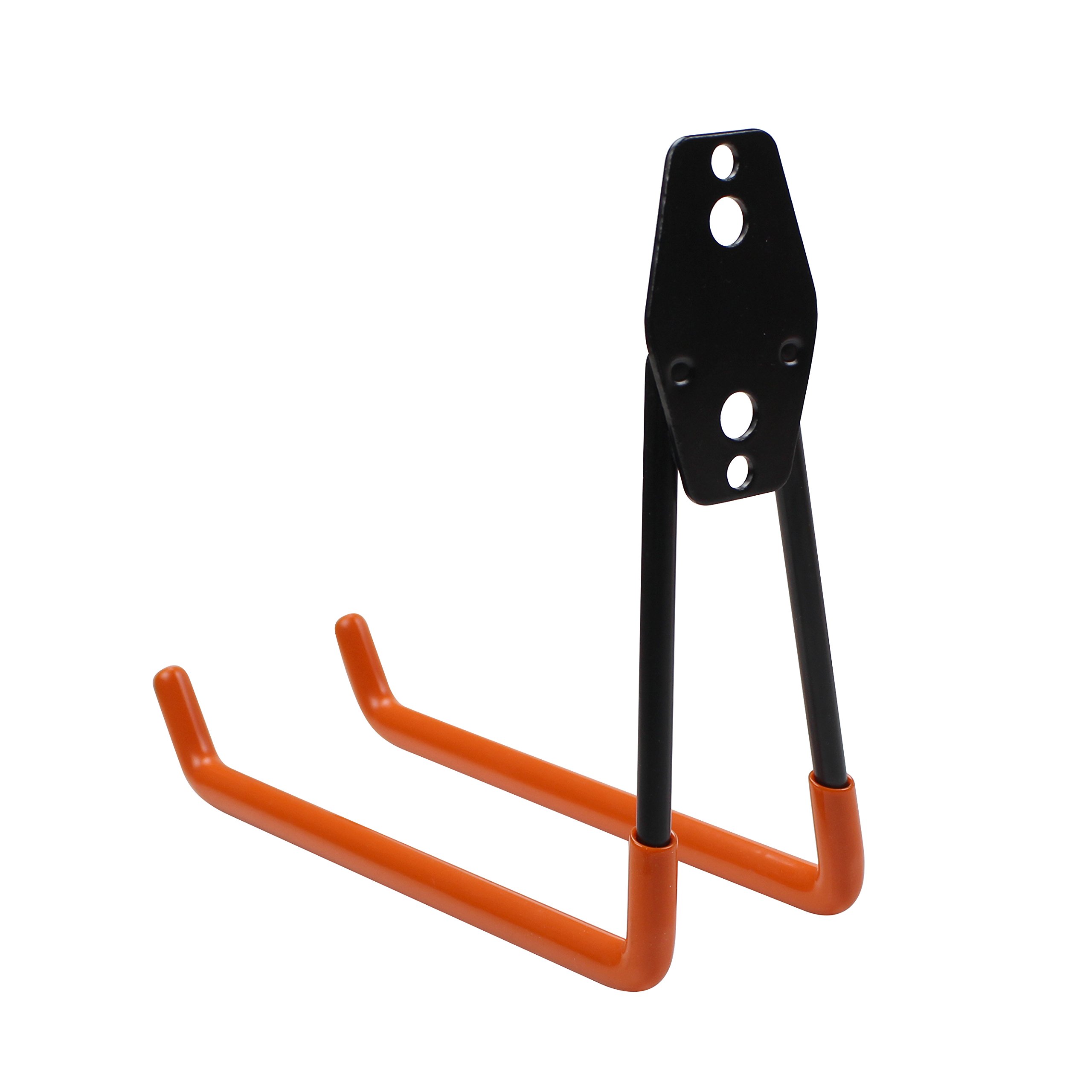 WINSOON Heavy Duty Double Utility Hook/Wall Mount Hung Organizer Packs/Garage Mega Strong Holder/Bicycle Storage Space Saver/Hanger Rack Pack (1 x Large U Shape, Orange)