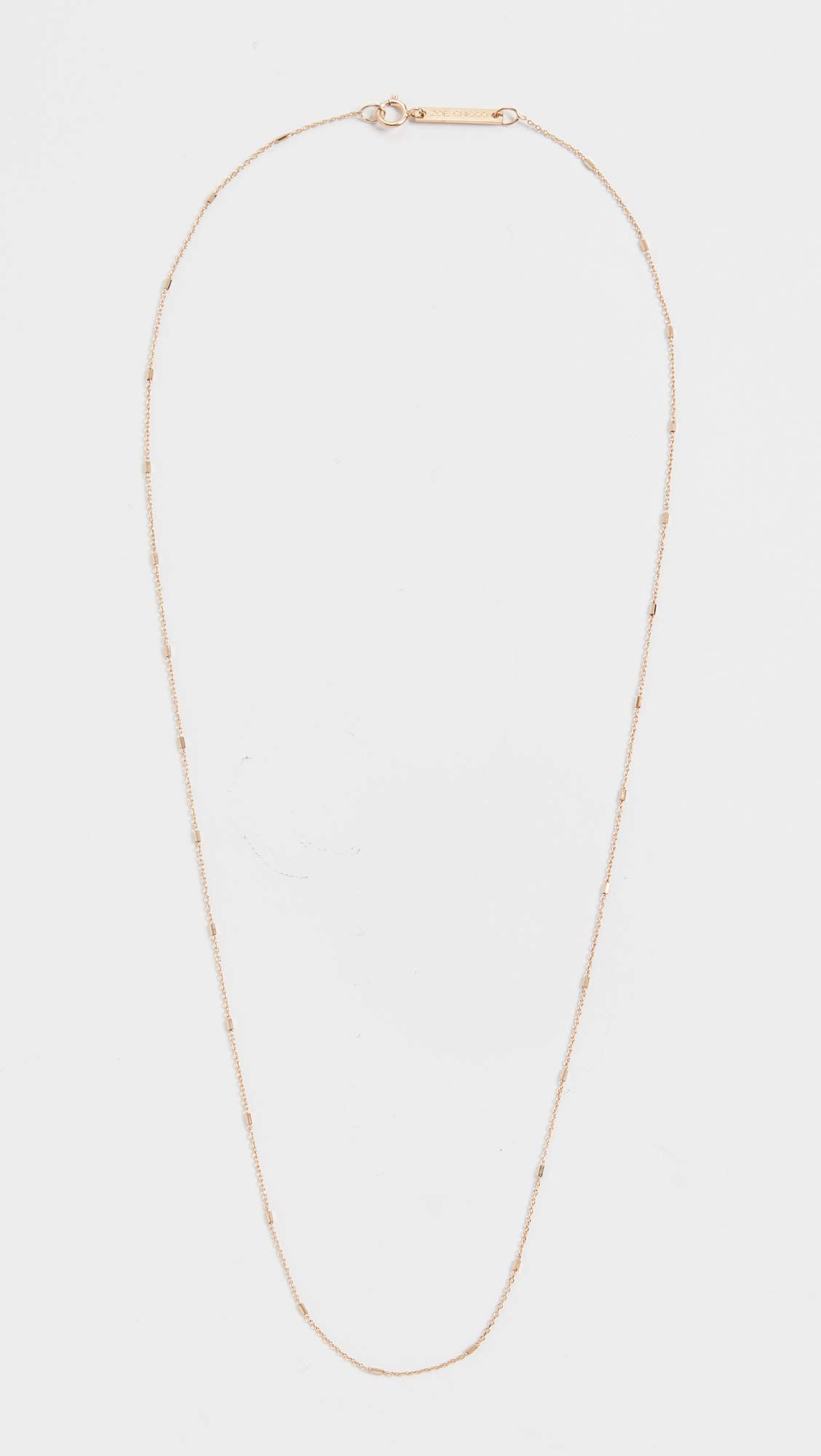 Zoe Chicco Women's 14k Tiny Bar and Cable Chain Necklace, Yellow Gold, One Size