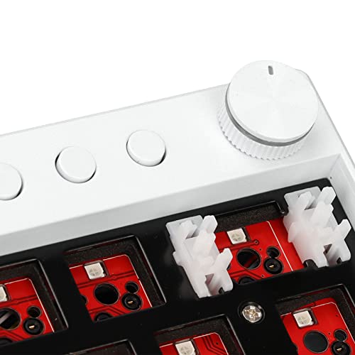 Yoidesu Mechanical Keyboard DIY Kit, 61 Keys Hot Swappable RGB Custom Mechanical Gaming Keyboard Kit, 3Pin/5Pin Switch, Wireless 2.4G/Bluetooth/Type C Wired Keyboard(White)