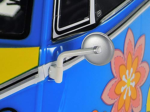 Tamiya 47453 Volkswagen 1:10 VW Bus Type 2 T1 Flower Paint, Remote Controlled Car, RC Vehicle, Building, Assembly Kit Model