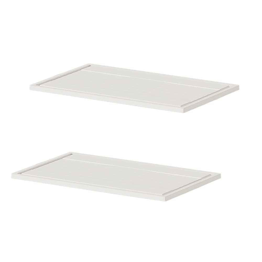 XIYAO 2pack Lids for 17gal Plastic Collapsible Storage Bins with Door and Wheels (White -2pack Lid for 17Gal)
