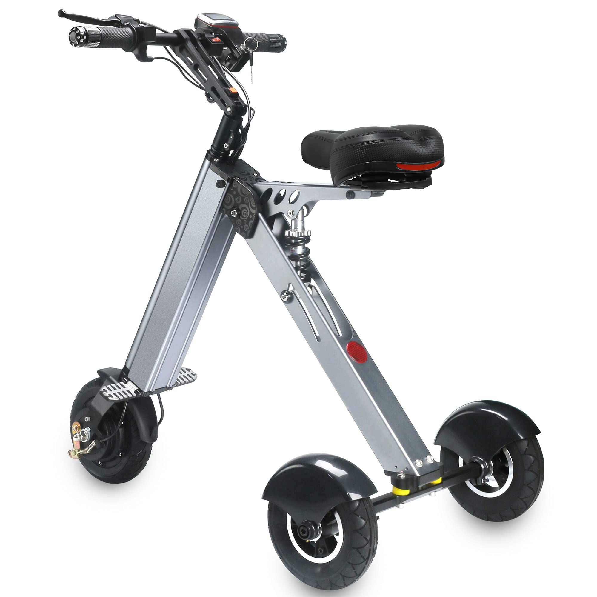TopMate ES31 Foldable Electric Tricycle, Electric Scooter with Reverse Function and Screen Display, Key Switch and 3 speeds Folding Electric Trike, Lightweight Scooter for Travel