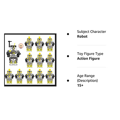 YomYtupme 12 Pieces (2'') Block Action Figure Fighting Robot, Space War Mini Set, Room Decoration, Best Gift for Kids.