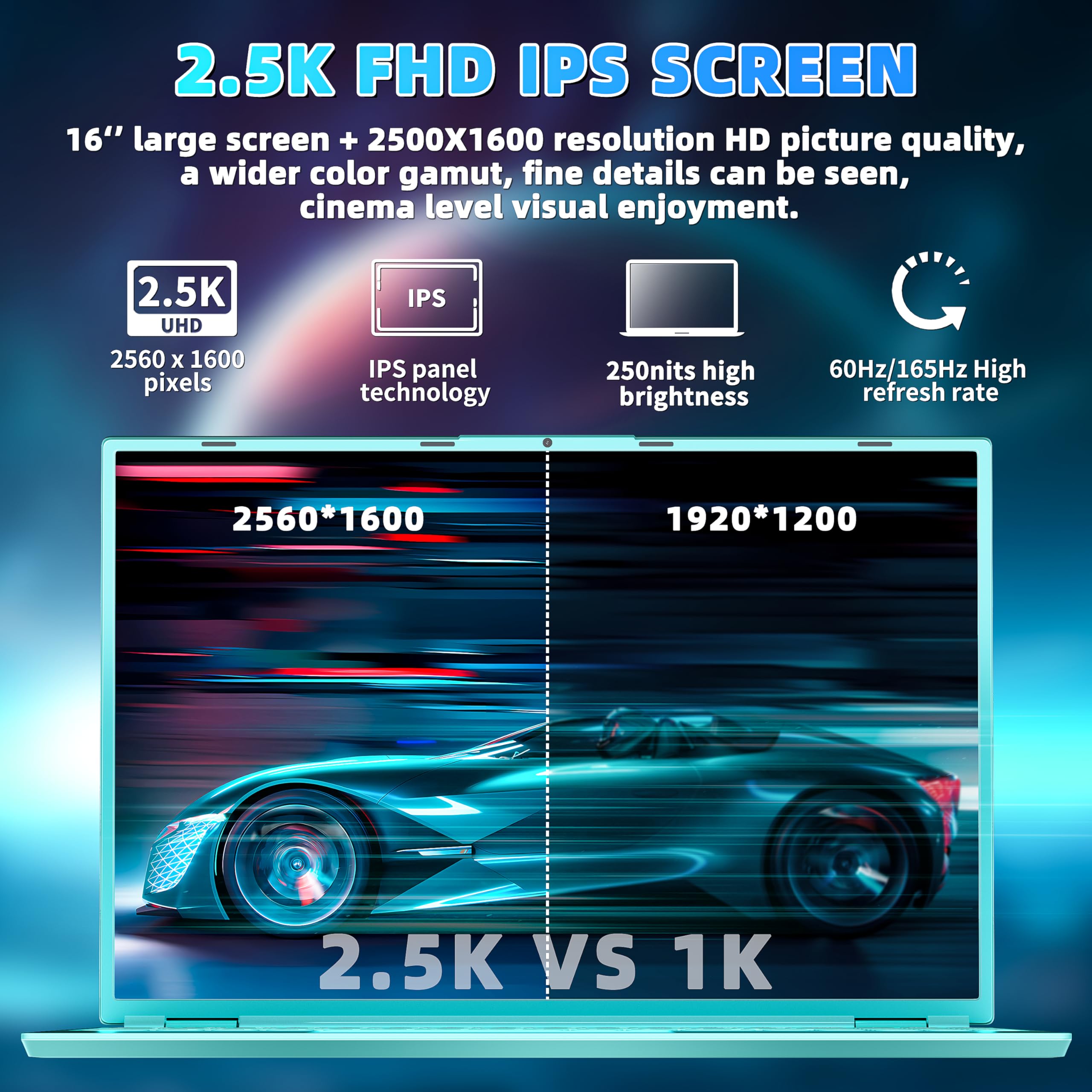 Rumtuk 16" Rose gold Laptop, Win 11 Pro/Office 2019, Celeron N5105, 16GB RAM, 512GB SSD, FHD IPS Display, Backlit KB, Fingerprint Unlock, USB 3.0, HDMI, Perfect for Work, Play, and Creative Ventures!