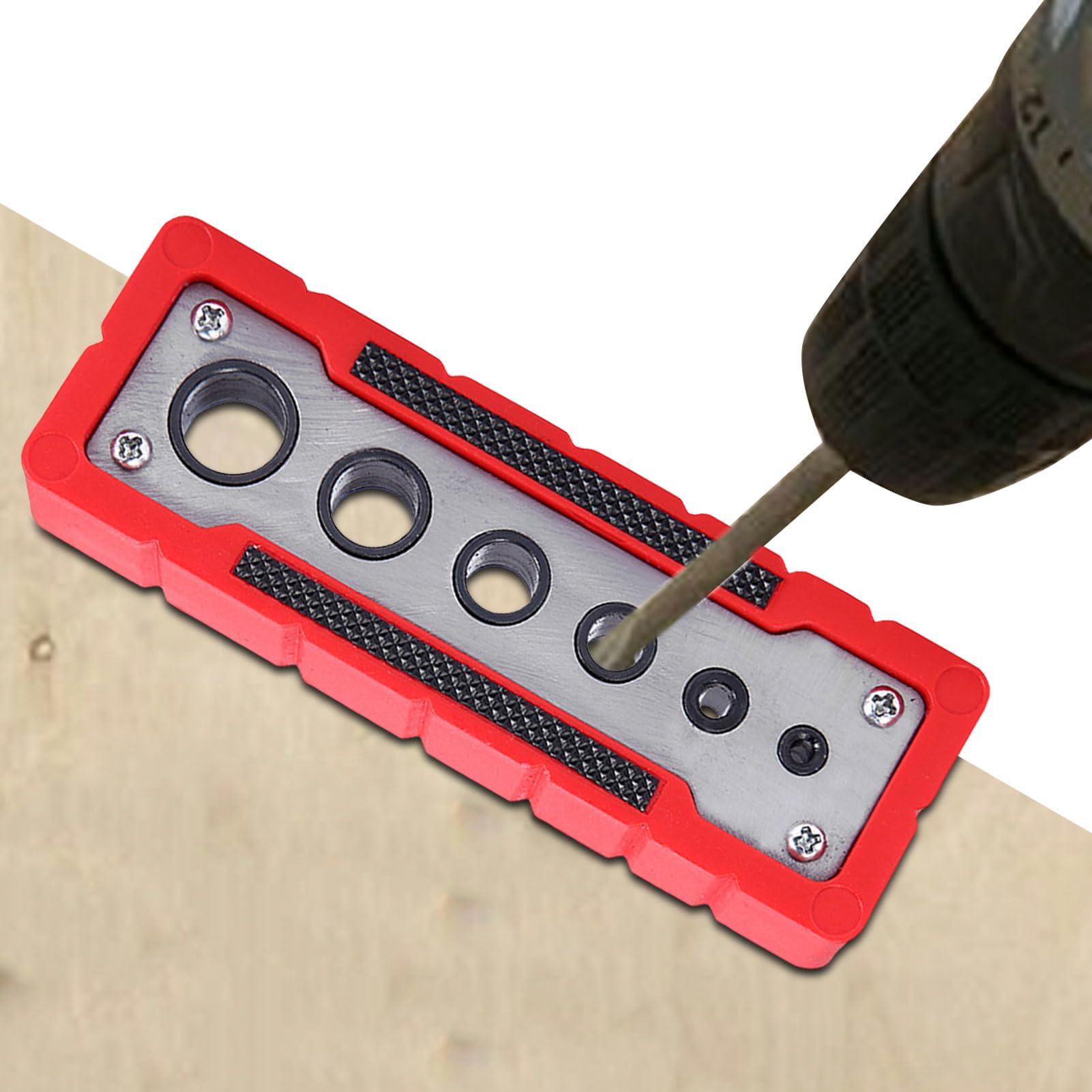 Self Centering Dowel Jig Kit, Inch Woodworking Center Doweling Drill Guide Jig for Straight Hole, Positioner Locator Tool for Woodworking and Shelf Making