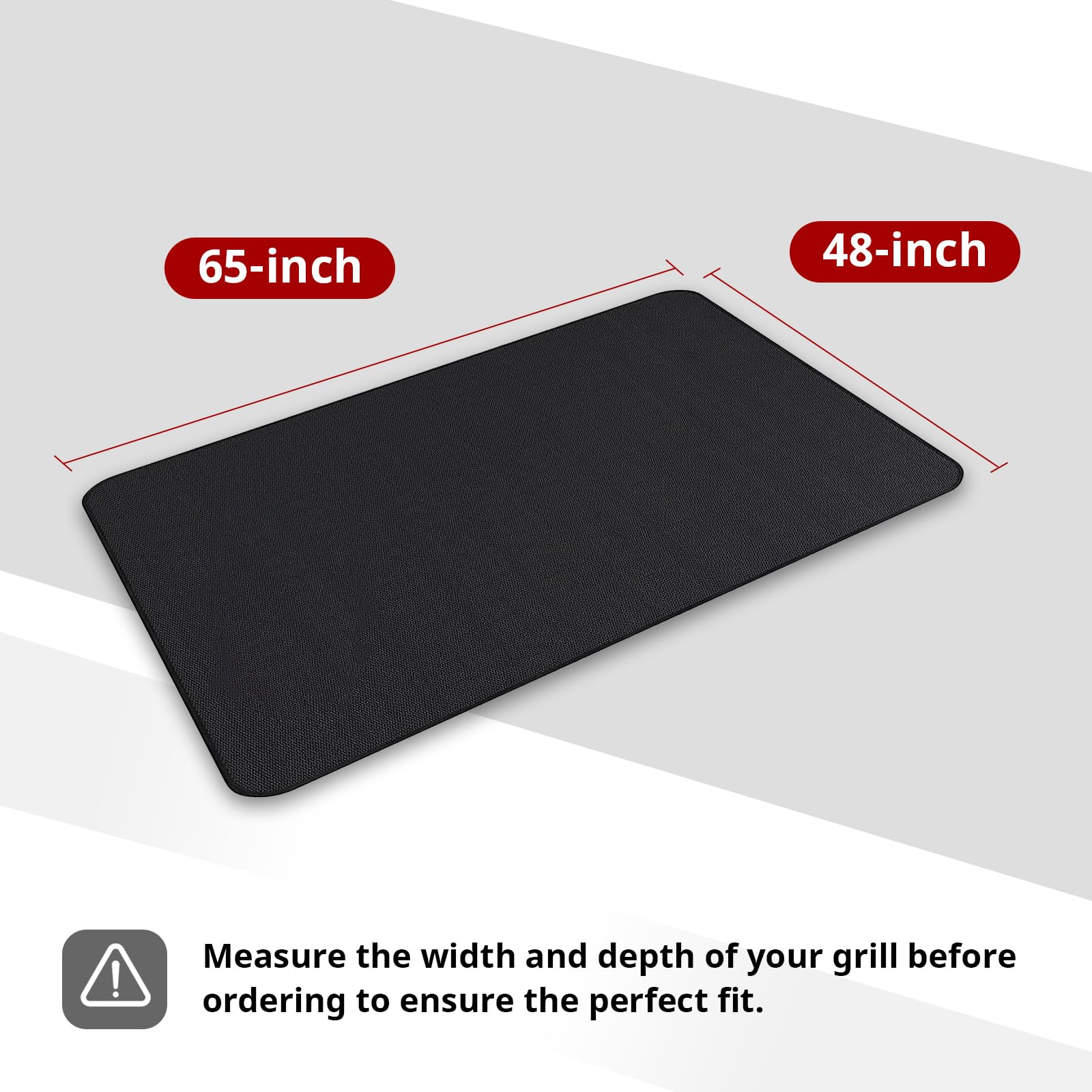 WOLVETRAD 65 x 48 inches Under Grill Mat for Outdoor Grill, Double-Sided Fireproof Grill Pad for Fire Pit, Indoor Fireplace Mat Fire Pit Mat, Oil-Proof Waterproof BBQ Protector for Decks and Patios