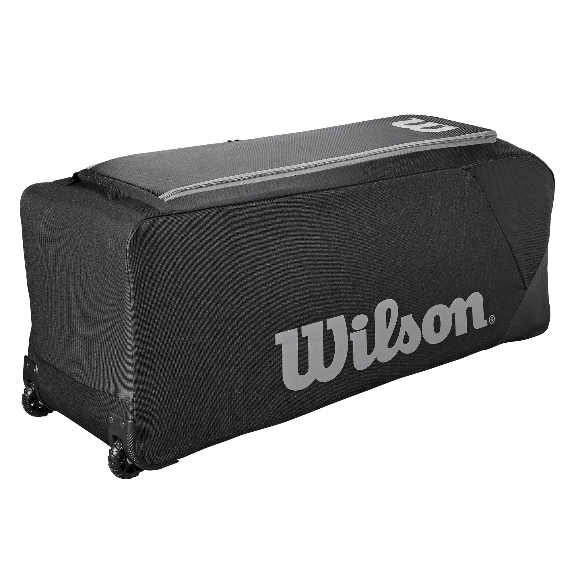 WILSON Sporting Goods Team Gear Bag on Wheels, Black , 39.5"L x 14"W x 15"H