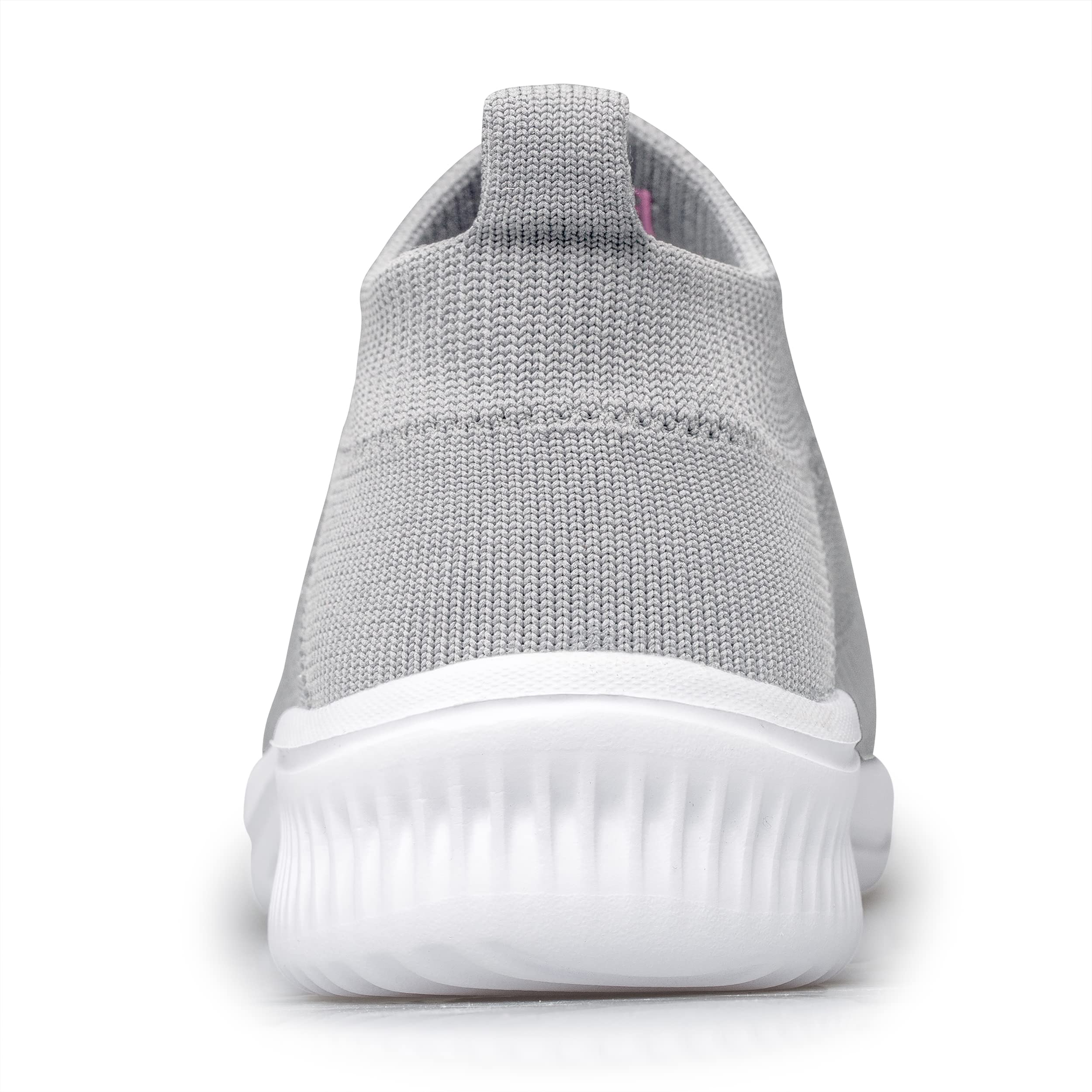 vibdiv Slip on Sock Sneakers Shoes for Wome Walking Shoes Comfortable for Jogging Work Gary 5 Light Gray White