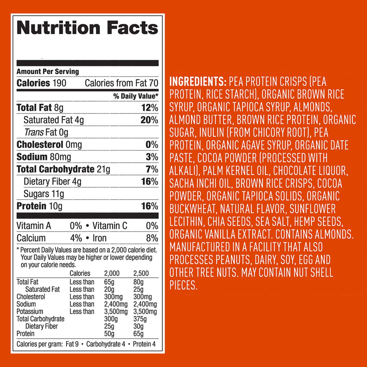 Vega Protein Snack Bar, Coconut Almond - Vegan Protein Bars, Plant Based, Vegetarian, Dairy Free, Gluten Free, Soy Free, Non GMO (12 Count)