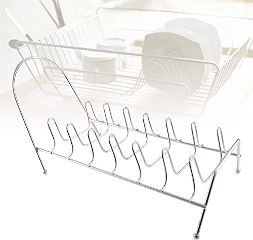 ZILZAL Cutlery Hook Pan Stainless Steel Pot Lid Plates Kitchen Slots Sink Countertop Holder Dish Rack Bowl Storage Shelf Drying Stand Draining Shelves