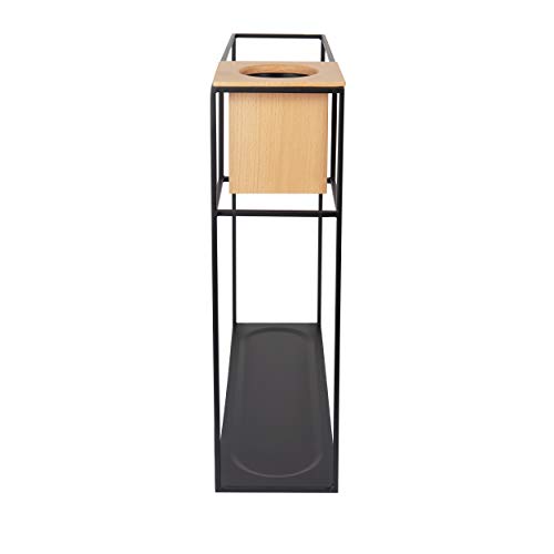 Umbra Cubist Floating Shelf with Built-In Succulent Planter – Modern Wall Décor and Geometric Display Shelf for Books, Candles, Mementos, Photos, Indoor Plants and More! | Large, Black