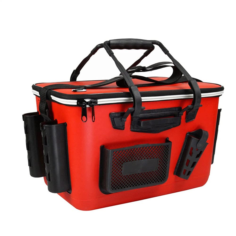 UXZDX CUJUX Fishing Tackle Storage Net Bag Thickened Large Capacity Outdoor Fishing Box with Handle Shoulder Strap