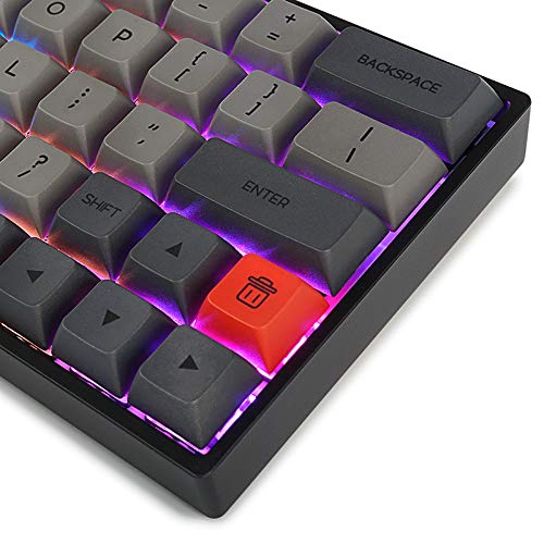 YUNZII SK64S Black Wireless 60% Keys NKRO Gateron Optical Switch RGB Backlight Programmable Mechanical Gaming Keyboard (Gateron Optical Brown, Black 64 Keys)