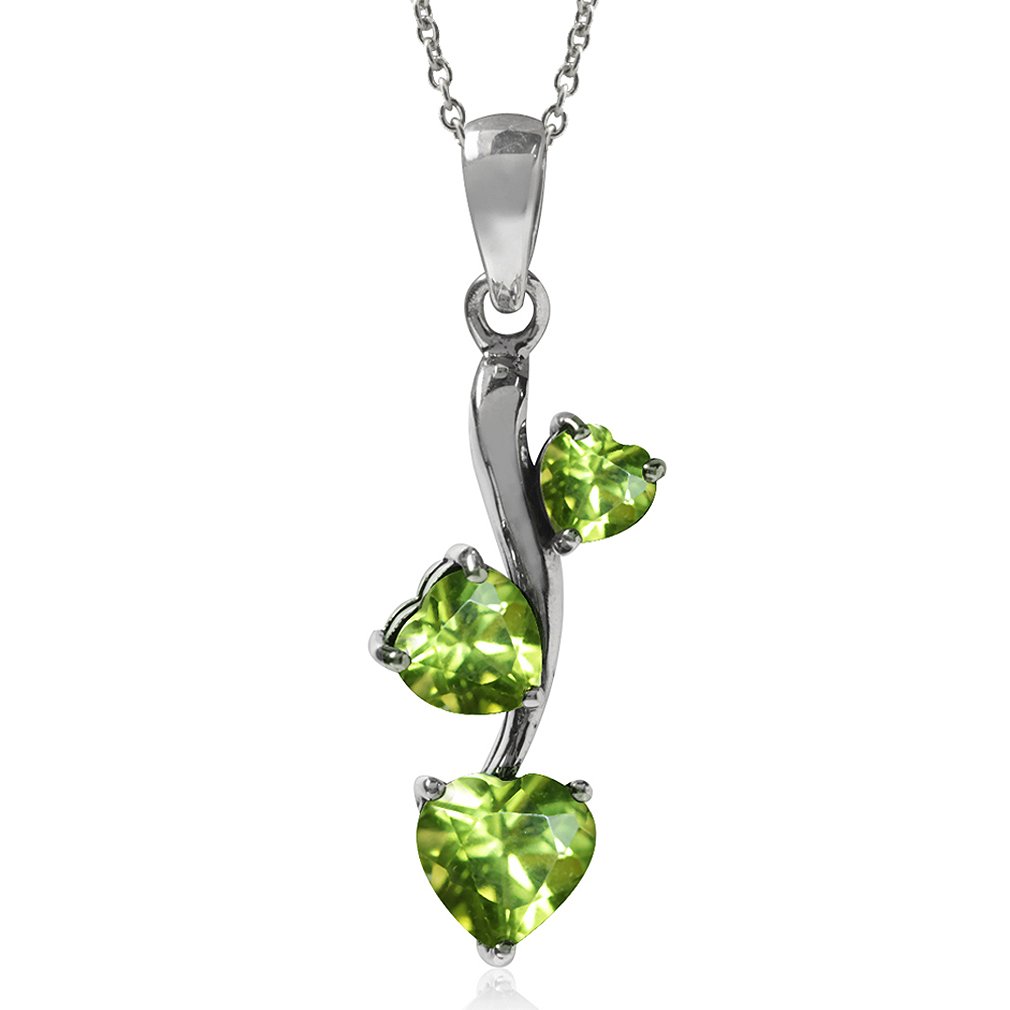 Silvershake 1.23ct. Natural Heart Shape Amethyst 925 Sterling Silver Pendant with 18 Inch Chain Necklace
