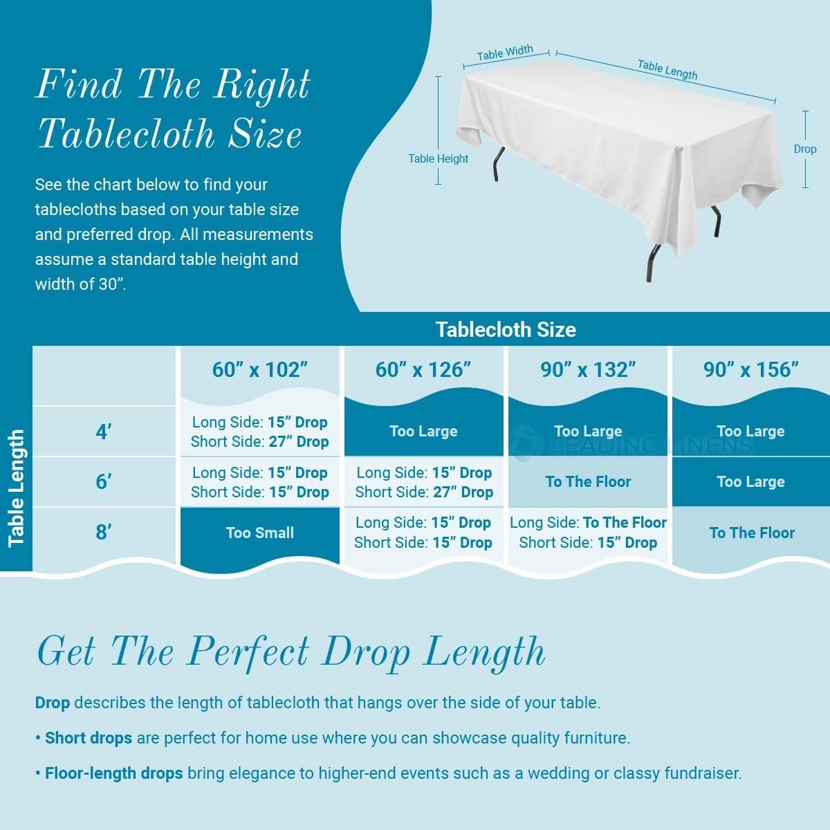 Sparkles Make It Special 5-pcs 90" x 132" Inch Rectangular Polyester Cloth Fabric Linen Tablecloth - Wedding Reception Restaurant Banquet Party - Machine Washable - Ivory