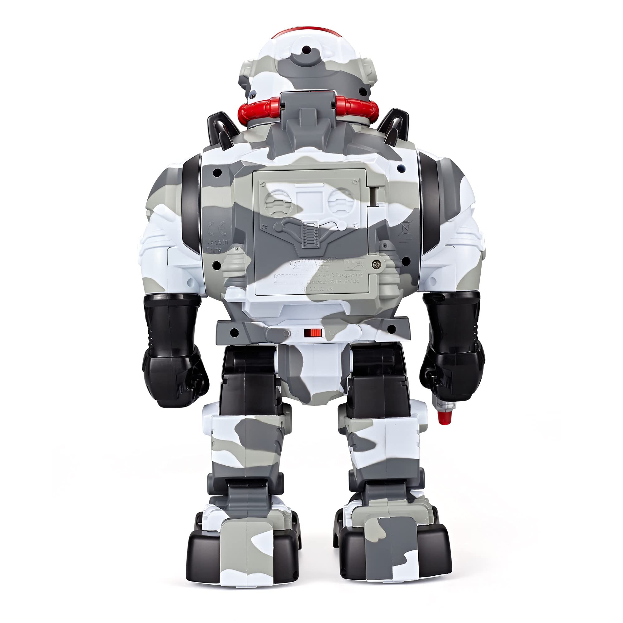 Think Gizmos RoboShooter RC Robot Toys for Kids Ages 5+ Feature Packed Remote Control Robot with Voice Recording, Fast Firing Foam Discs, Dances and Plays Music. (Camo White)