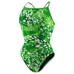 Speedo Snake Bit Splash Back Female Youth Speedo Green 24