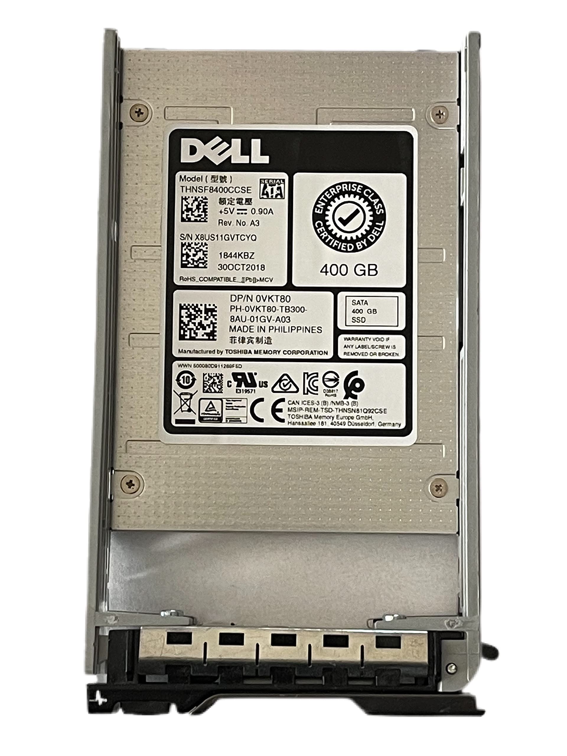 Toshiba 400GB SSD 2.5" 6Gb/s SATA Solid State Drive Model: THNSF8400CCSE DP/N: VKT80