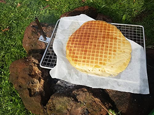 Zalderan Campfire Grill Grate. Small Lightweight, Stainless Steel, Portable, Backpack Hiking Grill.