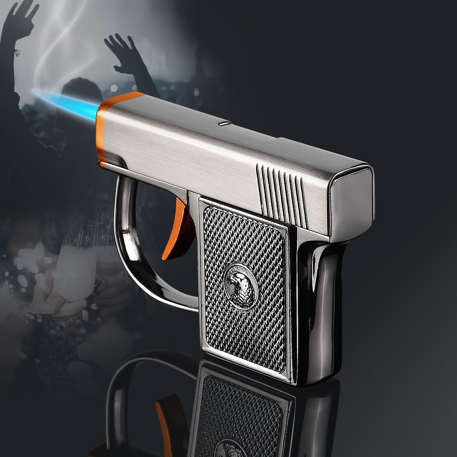 SOMGEM Torch Jet Lighter, Unique Lighter Butane Fuel Refillable, Windproof Cool Pipe Lighter, Funny Gift for Men