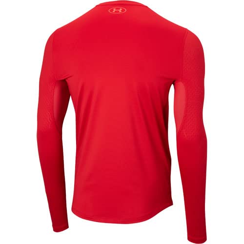 Under Armour Men's Baseball ColdGear Long Sleeve T-Shirt, Red (600)/Beta, Large