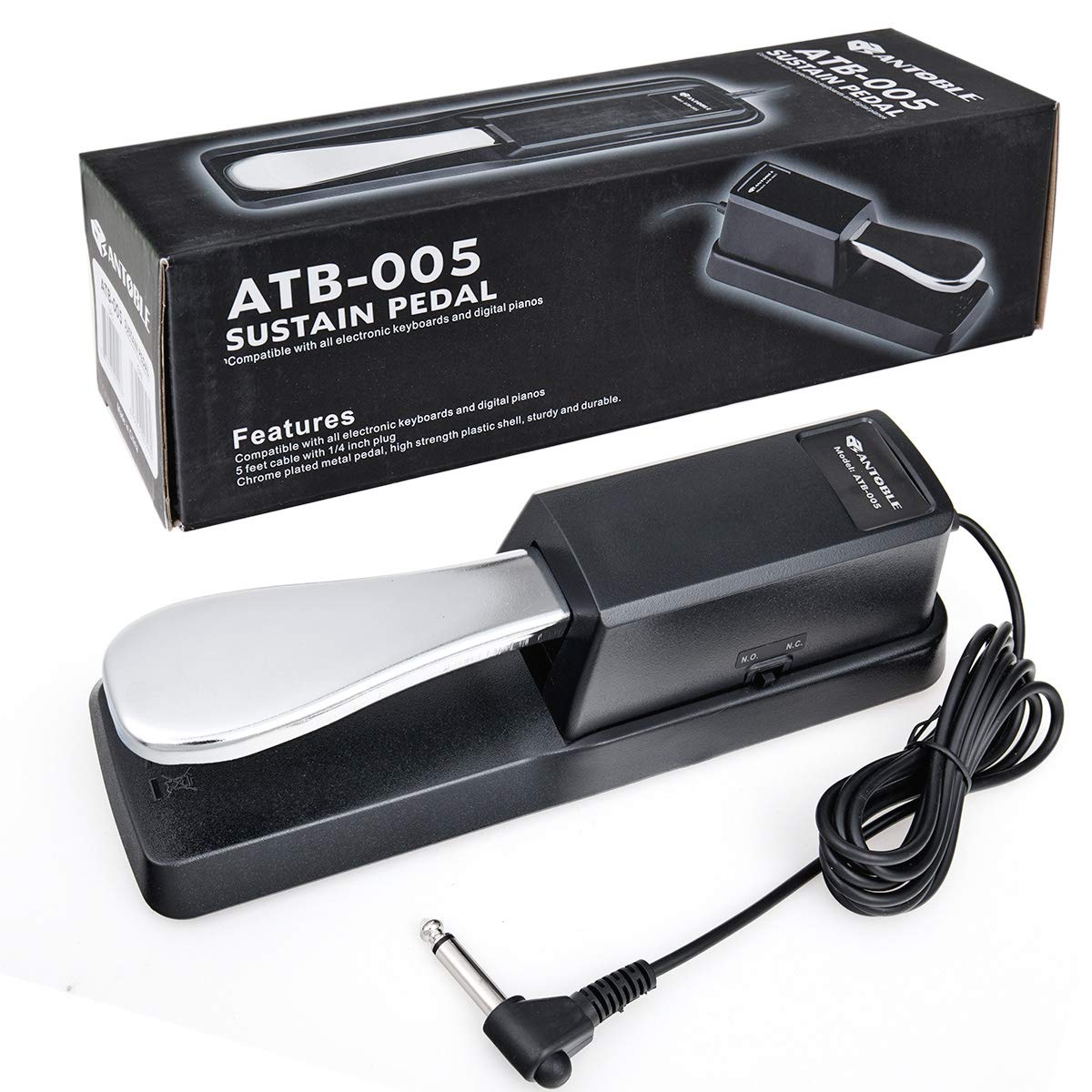 Sustain Pedal Piano Style for Yamaha PSR-E343 / PSRE343 / PSR-E443 / PSRE443 Keyboard Footswitch, Damper Pedal