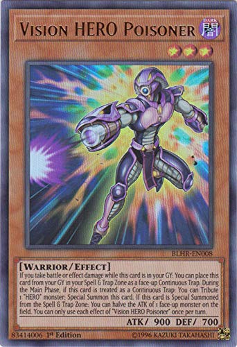 Yu-Gi-Oh! - Vision Hero Poisoner - BLHR-EN008 - Ultra Rare - 1st Edition - Battles of Legend: Hero's Revenge