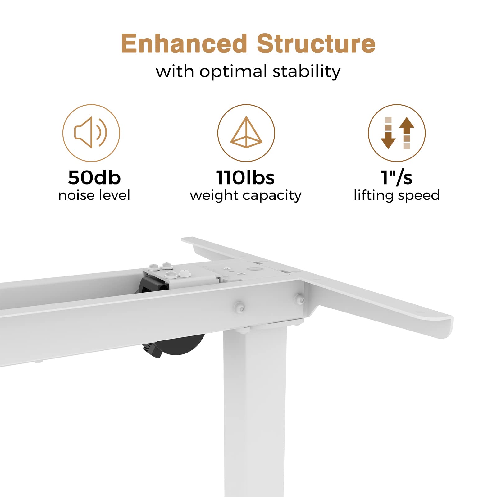 SANODESK Standing Desk Adjustable Height, 48x24 Inch Electric Standing Desk with Headphone Hook, Stand up Desk for Home Office Computer Desk,Handset with 4 Memory Presets and Charging Ports