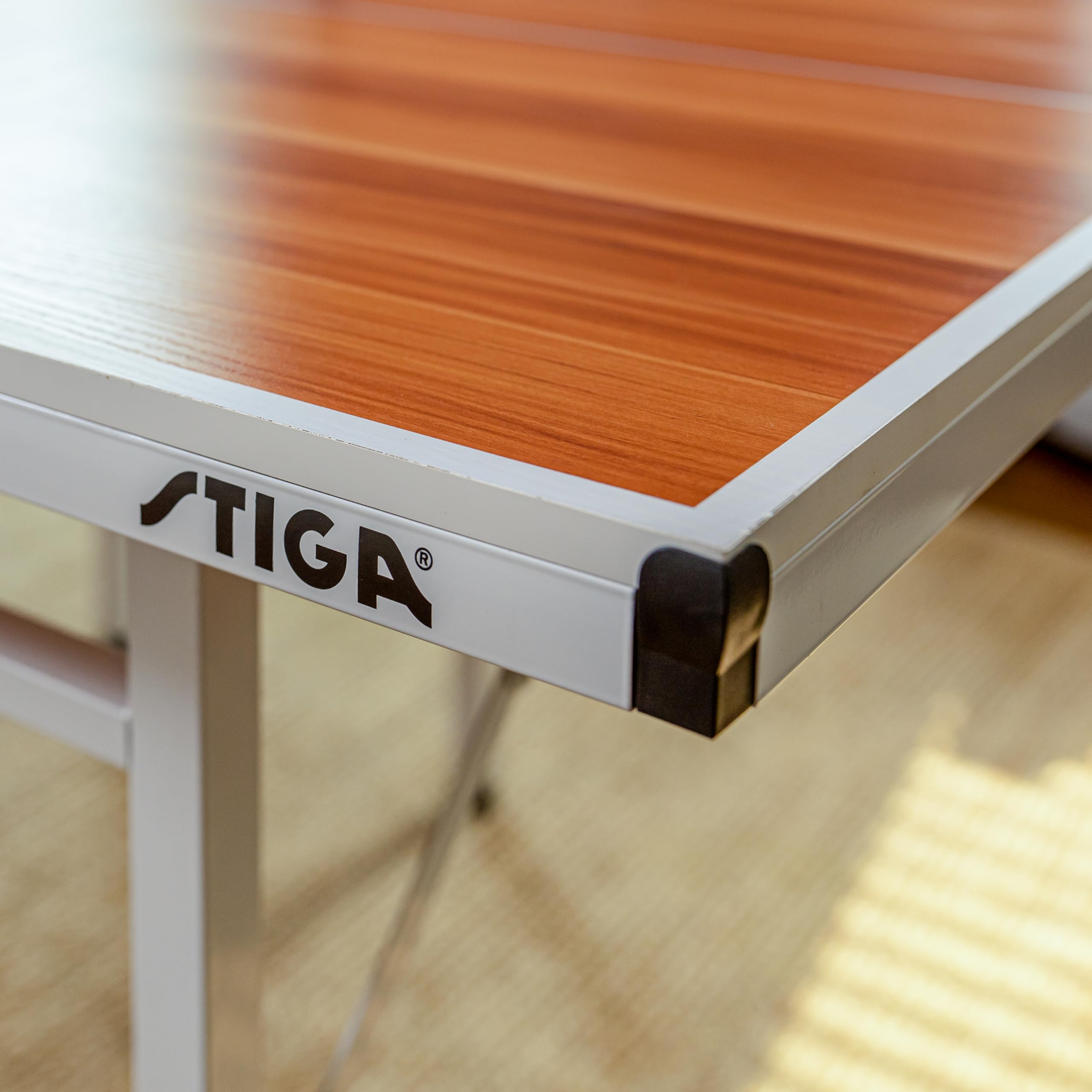 STIGA Space Saver - Mid-Size Portable Table Tennis Table - Compact Storage Fits in Most Closets โ Includes Ping-Pong Net & Post - No Assembly Required