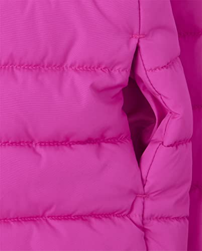 The Children's Place Girls' Medium Weight Puffer Jacket, Wind, Water-Resistant, Enchanted Pink, Small (5/6)