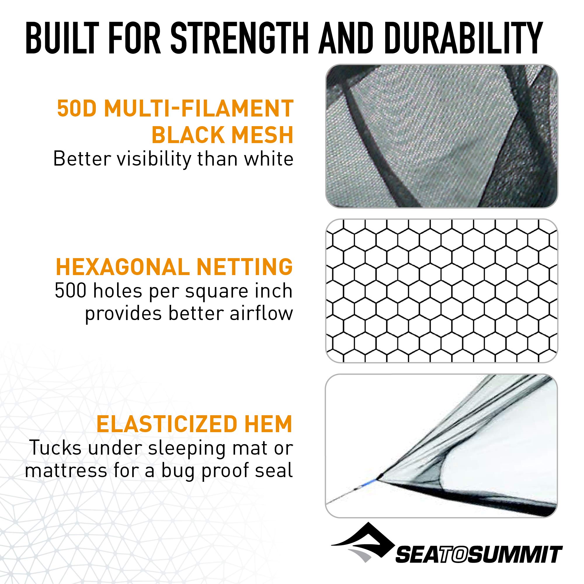 Sea to Summit Permethrin-Treated Pyramid Net Shelter, Single