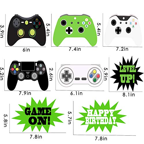 Video Game Decorations-48Pcs Video Game Party Decorations Game on Hanging Swirls Video Game Party Supplies