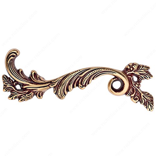 RICHELIEU HARDWARE - Traditional Brass Pull - 15074096L168 (Left, Empire Brass)