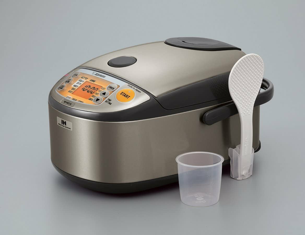 Zojirushi Induction Heating System Rice Cooker and Warmer Bundle with 9.5-inch Rice Washing Bowl and HDS Trading 2-Piece Silicone Spatula (3 Items)