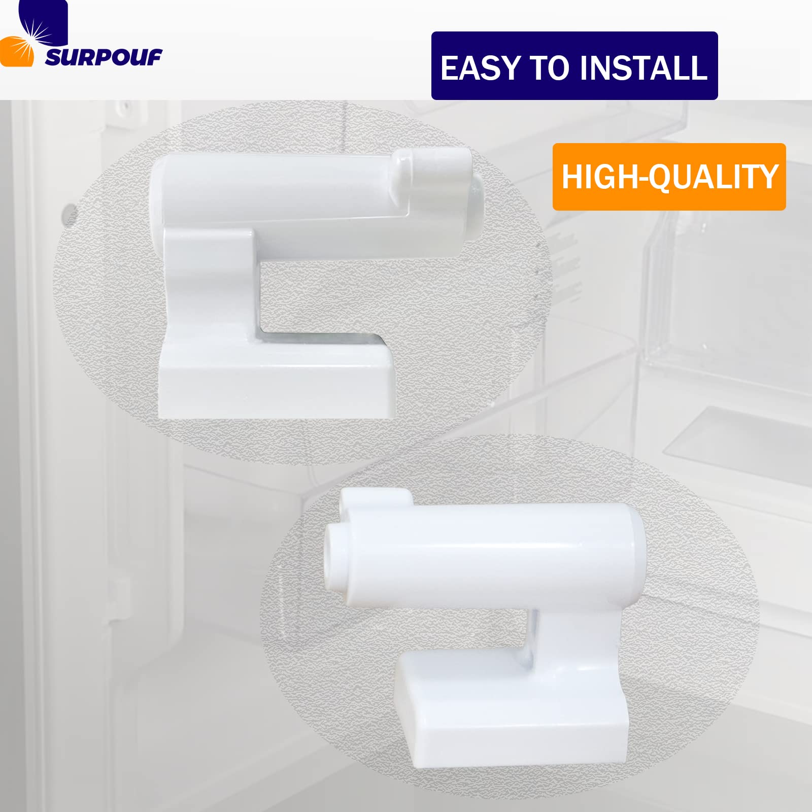 SURPOUF 2PCS DA61-08305A French Door Hinge White Fits for Samsung