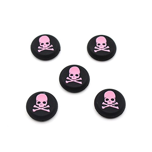 Thumbstick Thumb Grip Stick Silicone Cap Cover Joystick Grips for PS4 PS3 PS2 PS4 Pro Slim Xbox One Xbox One Slim Xbox One Elite Xbox 360 Controller Pink Skull Color